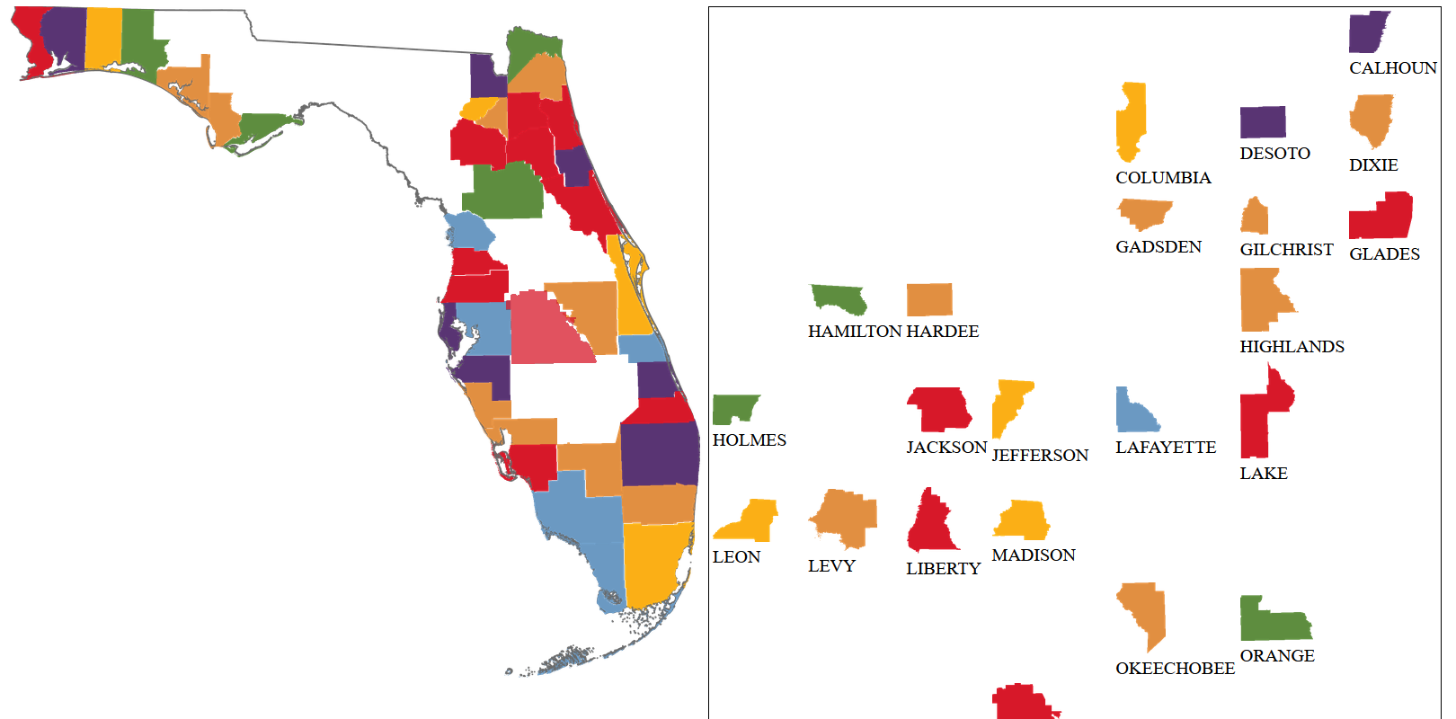 Florida County Puzzle – University of Florida GeoPlan Center